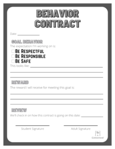 28 Turnkey Behavior Contract Templates to Open the Door to Better ...